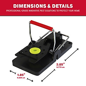 Catchmaster Predator Snap Mouse Trap 6Pk, Humane Mouse Traps Indoor for Home, Reusable Rodent Killer with Attractant, House Critter Catcher with Mouse Bait, Pet Safe Pest Control for Garage & Basement