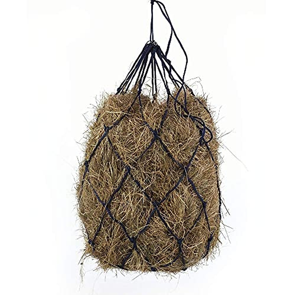BLOOMOAK Hay Net for Horse, Black Hay Bag 40" Length and 4" Larger Holes with Metal Rings for Goat (1 PCS (40" Length & 4“ Hole)
