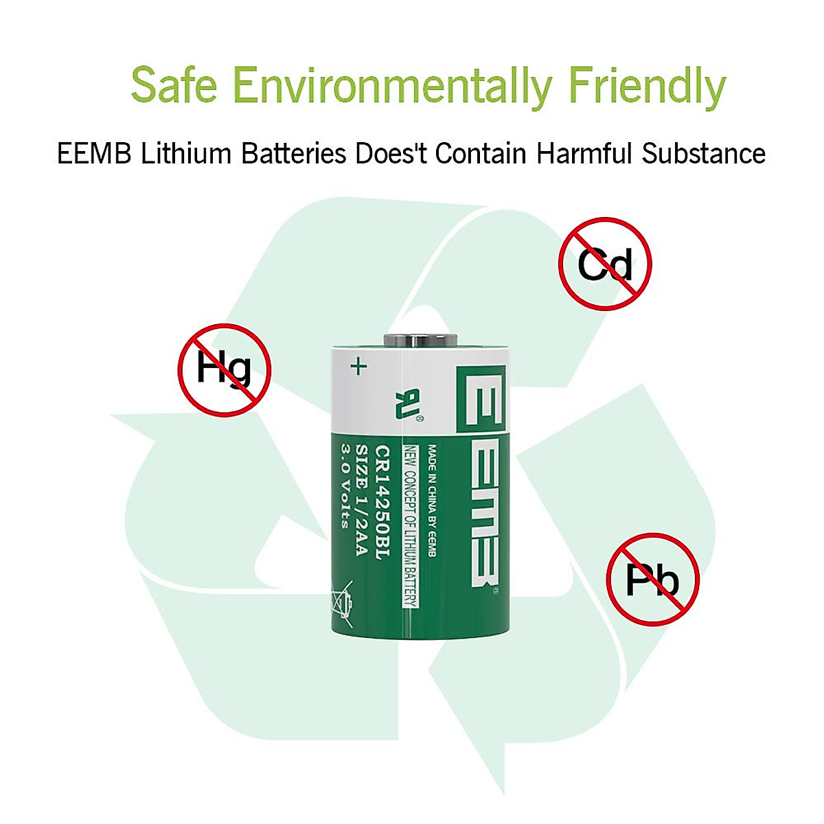 EEMB CR 1/2 AA Series Lithium 3 V 900 mAh Cylindrical Battery CR14250BL 14250SE Not Rechargeable for Scuba Diving Electronics Specialized Laboratory Equipment UL Certified