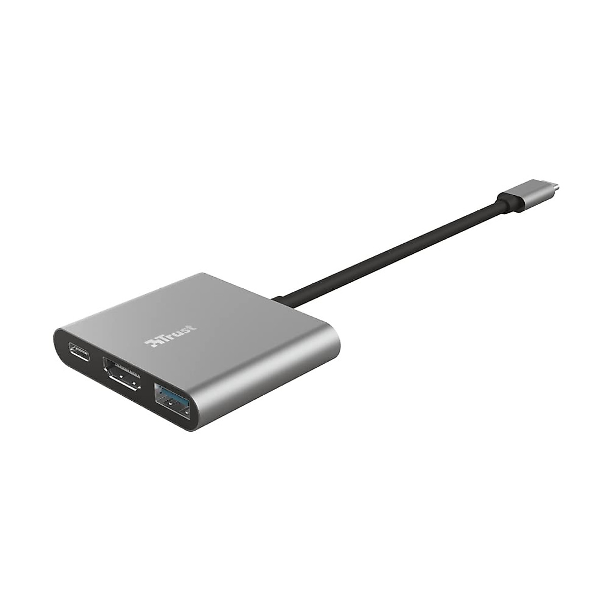 Trust Dalyx 3-in-1 Multiport USB-C Adapter, USB-C PD Port, USB, HDMI, HDR and HDMI 1.4 (4K 30Hz), 5 Gbps USB 3.2 Gen 1, MacBook, PC, Laptop, Chromebook