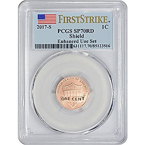 2017 S Lincoln Shield 2017 S PCGS SP-70 Enhanced Lincoln Shield First Strike RD Cent SP-70 PCGS SP