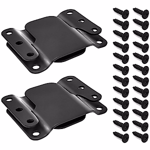 Sectional Couch Metal Connectors,4 Pcs Universal Sofa Interlocking Furniture Connector,Sectional Sofa Fastener Software Bracket with Screws for Loveseat, Recliner, Chair or Chaise Lounge (Black)