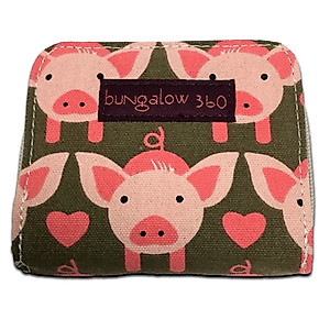 Bungalow 360 Billfold Zippered Wallet (Pig)