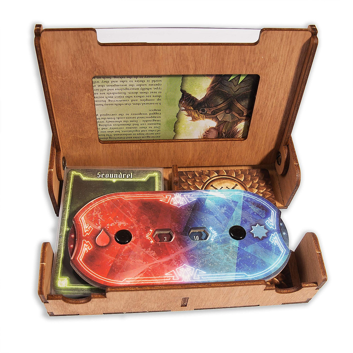 Smonex Wooden Character Box and Player Tray Compatible with Gloomhaven Board Game - Gaming Organization, Storage and Saving Game Results with Player Board – 4 pcs
