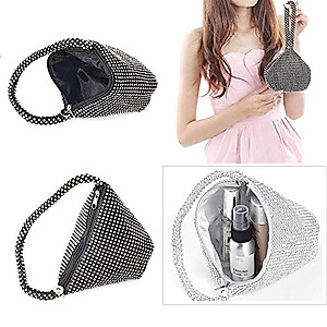 JIAN YA NA 2 Pcs Fashion Women Bridesmaid Lady Girl Bride Evening Clutch Bag for Prom Cocktail Party Wedding Engagement