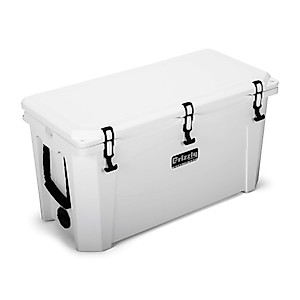 Grizzly 100 Cooler | 100 qt Ice Chest Durable Rotomolded Insulated | Made in USA | Warranty for Life | For Beach Boat Camping Fishing Hunting | G100 | White