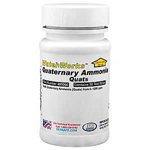 Industrial Test Systems 480066 Industrial Test Systems 480066 WaterWorks Quaternary Ammonia in Water Test Strips, Bottle of 50 Tests