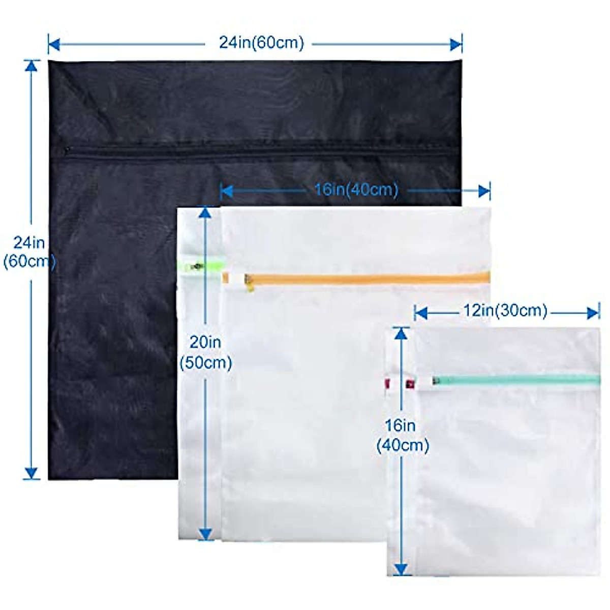 【5Pcs】Mesh Laundry Bags , Lingerie Bags for Laundry,Clothing Washing Bags ,Wash Bags for Washing Machine,Blouse, Hosiery, Underwear, Bra, Travel Organize Bag 3 sizes + 5 Laundry balls(Random Color)