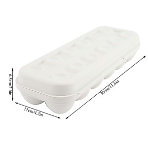 Egg Holders 12 Grids Kitchen Egg Holder For Refrigerator Plastic Egg Storage Container Fridge Egg Organizer Egg Holder Refrigerator Egg Trays Reusable Egg Container Egg Carton Egg Case