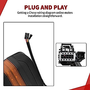 YITAMOTOR Towing Mirrors Compatible with 2007-2014 Chevy Silverado 1500, 07-13 GMC Yukon 2500 Sierra 1500 Extendable Power Heated with Amber Signal Light Side Mirrors Pair