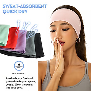 8-Pack Headbands for Women Wide Hair Band Non-Slip Head Bands for Sport Yoga, Running Fitness.
