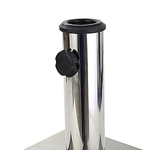 Christopher Knight Home Similan 66lb Stainless Steel Square Umbrella Base, Stainless Steel