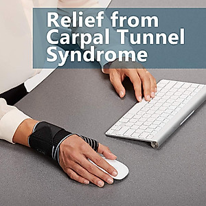 ComfiLife Wrist Brace – Adjustable Compression Wrist Support Wrap – Carpal Tunnel Wrist Brace – Wrist Wraps for Minor Sprains, Workout, Weightlifting, Sleeping, Tendonitis, Arthritis – Fits Both Hands