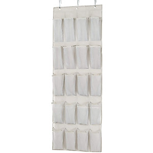 Amazon Basics 20-Pocket Over-the-Door Hanging Large-Size Shoe Organizer