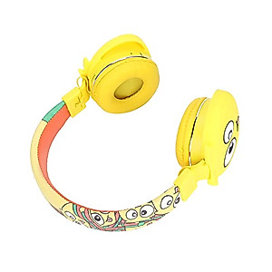 Kids Bluetooth Headphones,Over-Ear Foldable Noise Cancelling Headset,Cute Cartoon Wired/Wireless Headphones,Built in Microphone,Stereo Sound,for Phones Tablets Laptops