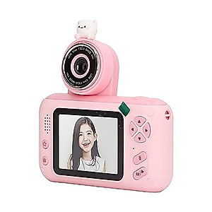 SUNGOOYUE Kids HD Camera 40MP Photo 1080P Video, 180 Degrees Flip Lens, Toy for Photography (Pink)