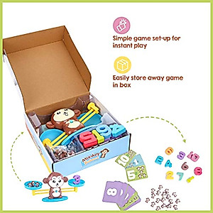 CoolToys Monkey Balance Cool Math Game for Girls & Boys | Fun, Educational Children's Gift & Kids Toy STEM Learning Ages 3+ (64-Piece Set)