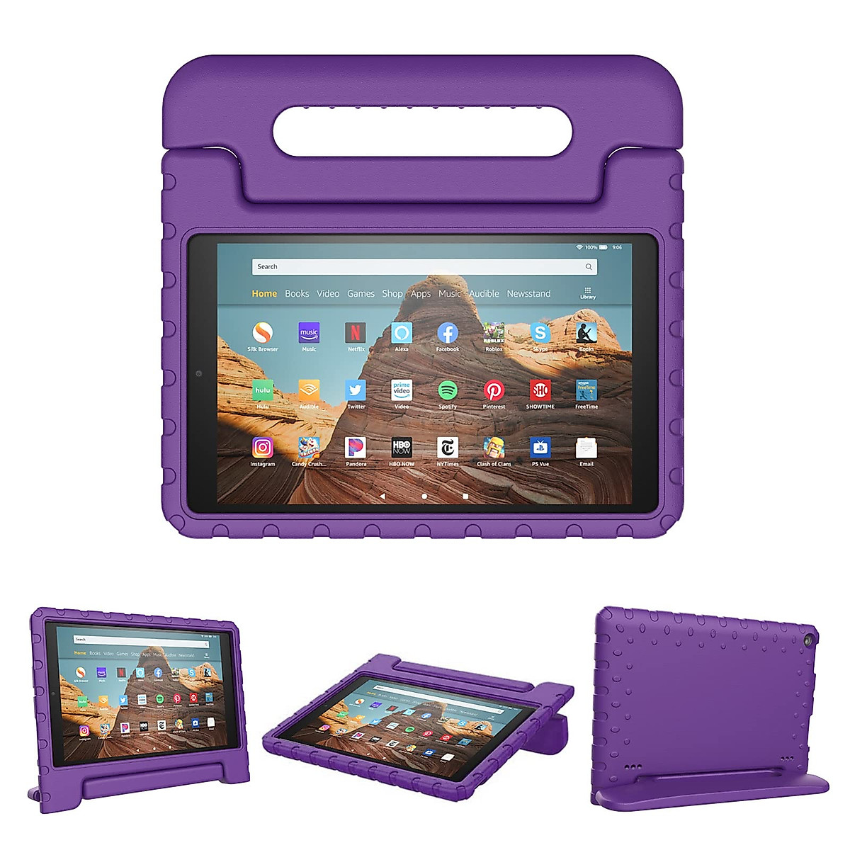 Foam Case for Fire HD 10 10.1 inch Tablet Case (5th/7th/9th Generation, 2015/2017/2019 Releases) Kid-Proof & Shockproof Sturdy Case Soft Durable Foam Cover with Portable and Foldable Handle