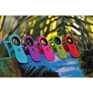 Beach Towel Clips for Pool Chairs, Beach Chairs and Cruise Ship are Vacation Essentials - 3” No Rust Stainless Steel, Premium Durability and Unmatched Quality Keeps Towel From Blowing Away (Turquoise)