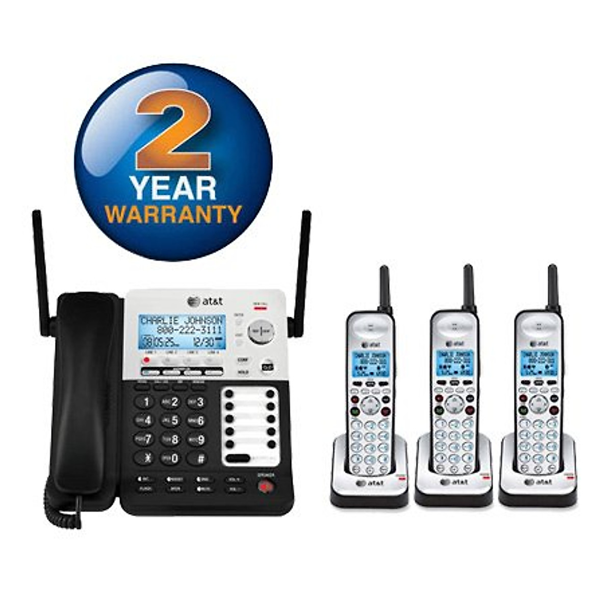 AT&T 3 Handset Corded/Cordless Phone Bundle (4 Line)