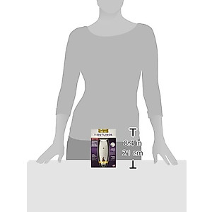 Andis 04710 Professional T-Outliner Beard & Hair Trimmer for Men with Carbon Steel T-Blade, Bump Free Technology – Corded Electric Beard Trimmer - Grey