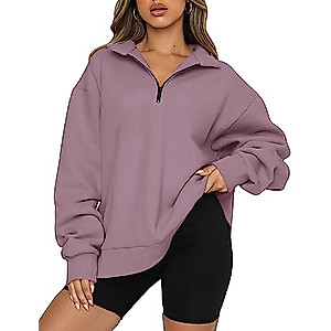 AUTOMET Womens Oversized Sweatshirts Hoodies Half Zip Pullover Trendy Long Sleeve Shirts Tops Y2k Fall Outfits Sweaters Clothes 2023