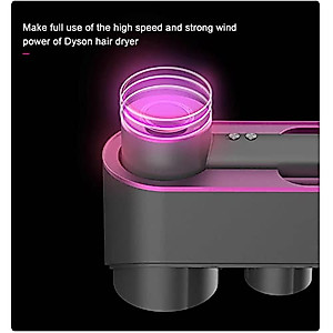 SATUO Hair Dryer Holder for Dyson, Storage Rack for Dyson Supersonic Hair Dryer, Organizer for Curler, Diffuser and Two Nozzles (Fuchsia)