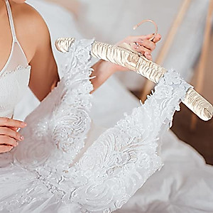 36 Pcs Satin Padded Hanger Non Slip Padded Hangers Heavy Duty Foam Hangers No Shoulder Bump Fabric Hanger for Wedding Women Girls Closet Dress Blouse Sweaters Suits (Multicolored)