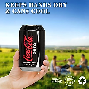 jsbeuith Silicone Bottle Insulator Slim Can Sleeves CoverSet of 4 Can Beverage Coolers for 12oz Energy Drink & Beer Cans (Flag)