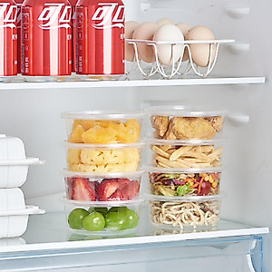 FULING [50 Set - 16 oz. Plastic Deli Disposable Food Storage Containers With Airtight Lids …