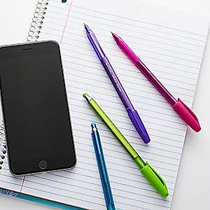 Paper Mate InkJoy 2 in 1 Stylus Ballpoint Pens, Medium Point, Assorted, Box of 24