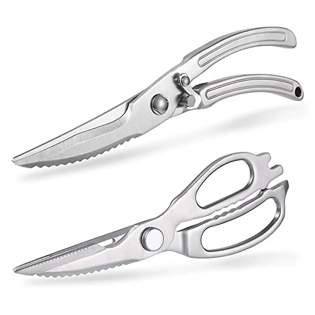 Heavy Duty Forged Poultry Shears,SinYe All PurPose Kitchen Shears with Magnetic Holder for Fridge,Pack of 2