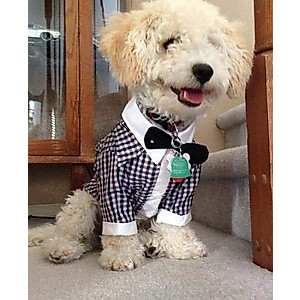 Easter Dog or Cat Small Collar Bow Tie, Adjustable Puppy or Kitten Medium Neck Bowtie for Wedding Birthday Gift D-BT-T1 (Formal Tuxedo Collar Bowtie)