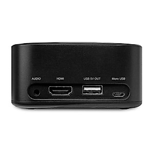 Miroir M29 Portable Projector, Black, 50 Inch Picture, 1080P Supported, Home / Outdoor Entertainment, Rechargeable Battery, Compatible With TV Stick / Laptop / Phone / Game Console