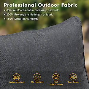 CAODOC Patio Furniture Sets 7 Pieces Outdoor Sectional Rattan Sofa Manual Weaving Wicker Patio Conversation Set with Ottomans and T Cushion(Black)