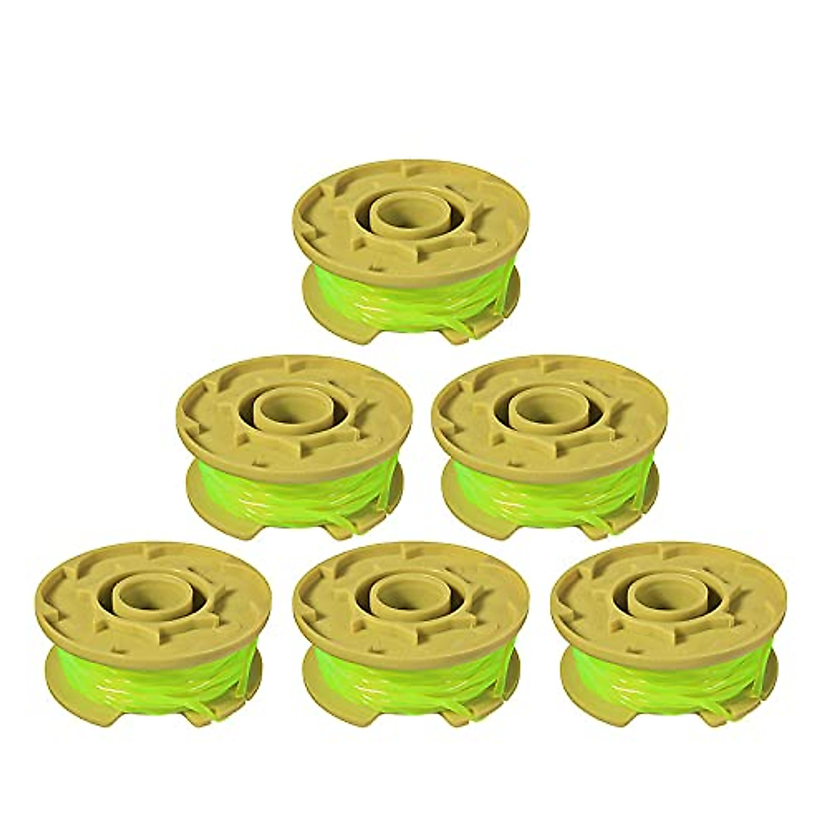 THTEN 0.080" 11ft Replacement Trimmer Spool Compatible Ryobi One Plus AC80RL3 for Ryobi 18v, 24v, and 40v Cordless Trimmers (6 Pack)