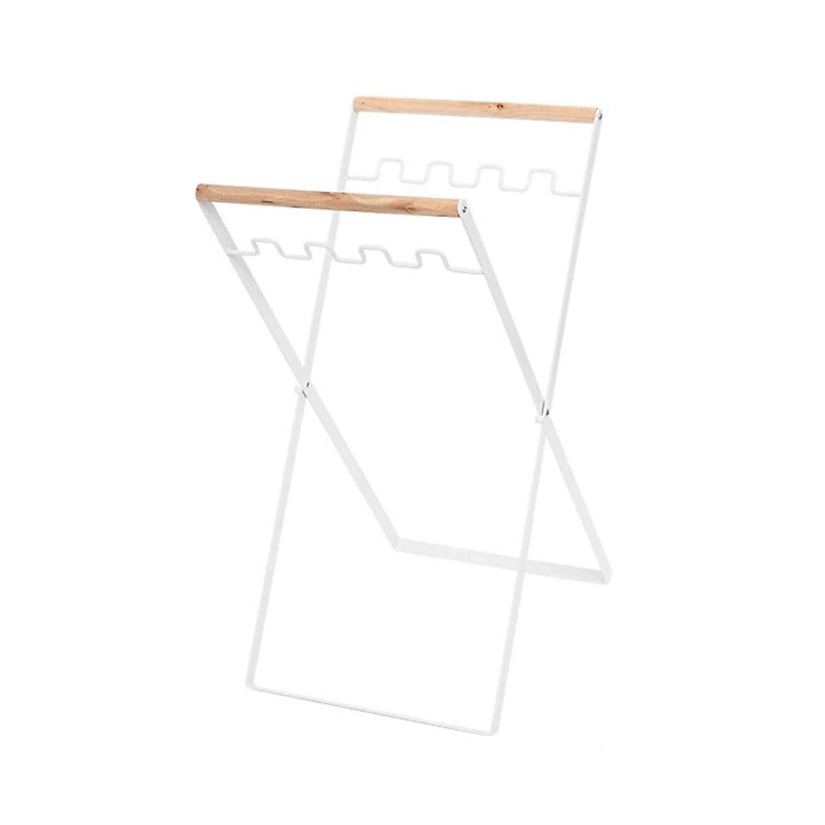 Trash Bag Holder Stable Iron Leaf Bag Holder Stand Foldable Garbage Bag Holder Lightweight Leaf Bag Holder Multi-Use Grocery Bag Holder for Yard Garden White