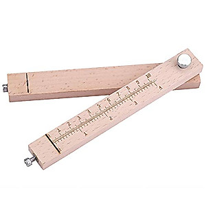 Leather Strip and Strap Cutter, DIY Leather Hand Cutting Tools, Adjustable Wooden Leather Cutter with 5 Blades, for Cutting Leather Strip and Strap