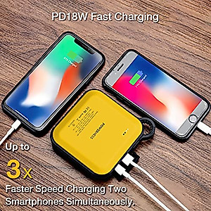 Powerness U36 10050mAh Power Bank Charger with LEDs Panel Light for Cellphones, Tablets, IP67 Waterproof Perfect Lantern Flashlight for Emergency, Car Repairing, Hiking, Workshop, Fishing