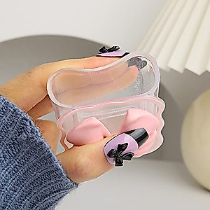 QLD COVER iPhone/iPad 18W/20W USB-C Charger Cover Cute 3D Bow Tie Design Clear Soft Charger Protector Kawaii Cable Saver for iPhone 11 12 13 14 Pro Max Fast Power Adapter, Bow Pink (5 in 1)