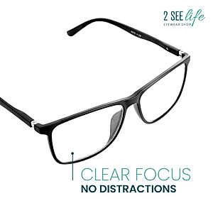 Matte Black Large Frame Reading Glasses Men to Look Modern with High Vision - Sturdy & Durable Readers for Men - Comfortable Spring Hinges for all Face Shape Mens Glasses - (R-775-Black Matte-1.00)