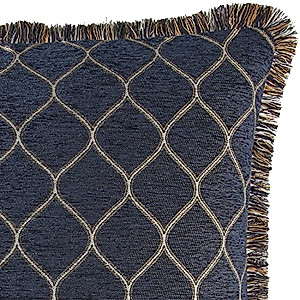 Croscill Valentina Euro Sham with Navy Finish 2A0-502O0-9018-410