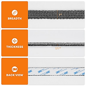 Stanbroil Stove Gasket Tape, 1" Width, 1/8" Thick 72" Length Self Adhesive Flat Gasket for Stoves and Fireplaces, High Temperature Fiberglass Gasket Tape