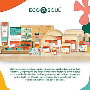 ECO SOUL Organic Bamboo Wooden Kitchen Drawer Organizer | Sturdy, Large 11' x 16' | Organizer Tray for Silverware, Cutlery, Flatware, Utensil Holder | Grooved Drawer Dividers, 6 slots