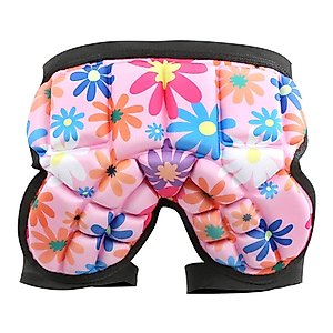 Kids Hip Pad Protector Snowboard Skating Hip Butt Protection Pad for Children, Skating Cycling Outdoor Activities(Red)