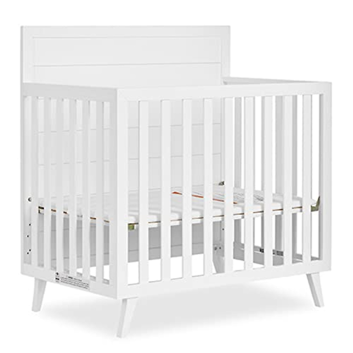 Sweetpea Baby Lexington 4-in-1 Convertible Mini Crib in White, JPMA & Greenguard Gold Certified, Made with Sustainable New Zealand Pinewood, Non-Toxic Finishes