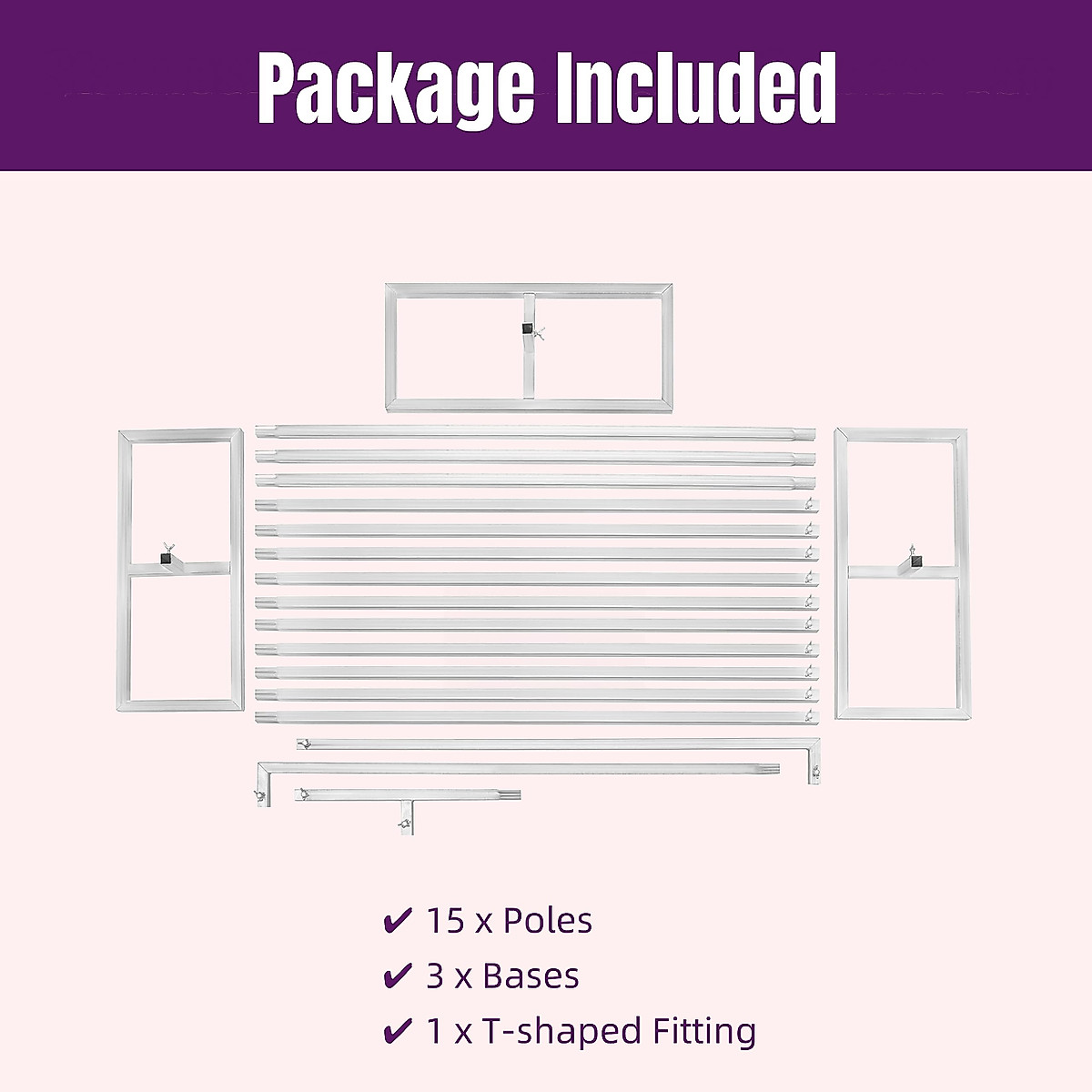 MARTEXBUY 10x20ft Backdrop Stand, Wedding Party Backdrop Stand Pipe Kit Curtain Frame, Professional Background Support, Heavy Duty Backdrop Stand for Wedding Party Celebration Photography Baby Shower