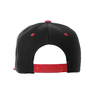 Classic Snapback Hat Custom A to Z Initial Letters, Black Red Cap White Red Letter Initial S