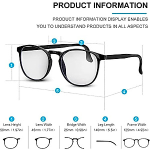 ousudela 3-Pack Blue Light Blocking Glasses for Women/Men Blue Light Glasses for Teens, Computer Glasses Gaming Glasses Anti Eye Strain Non-Prescription