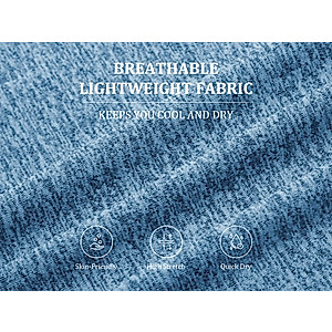 Kimmery Women's Moisture Wicking Shirt, Breathable Comfy Exercise Top, Short Sleeve Sports Wear, Blue XL